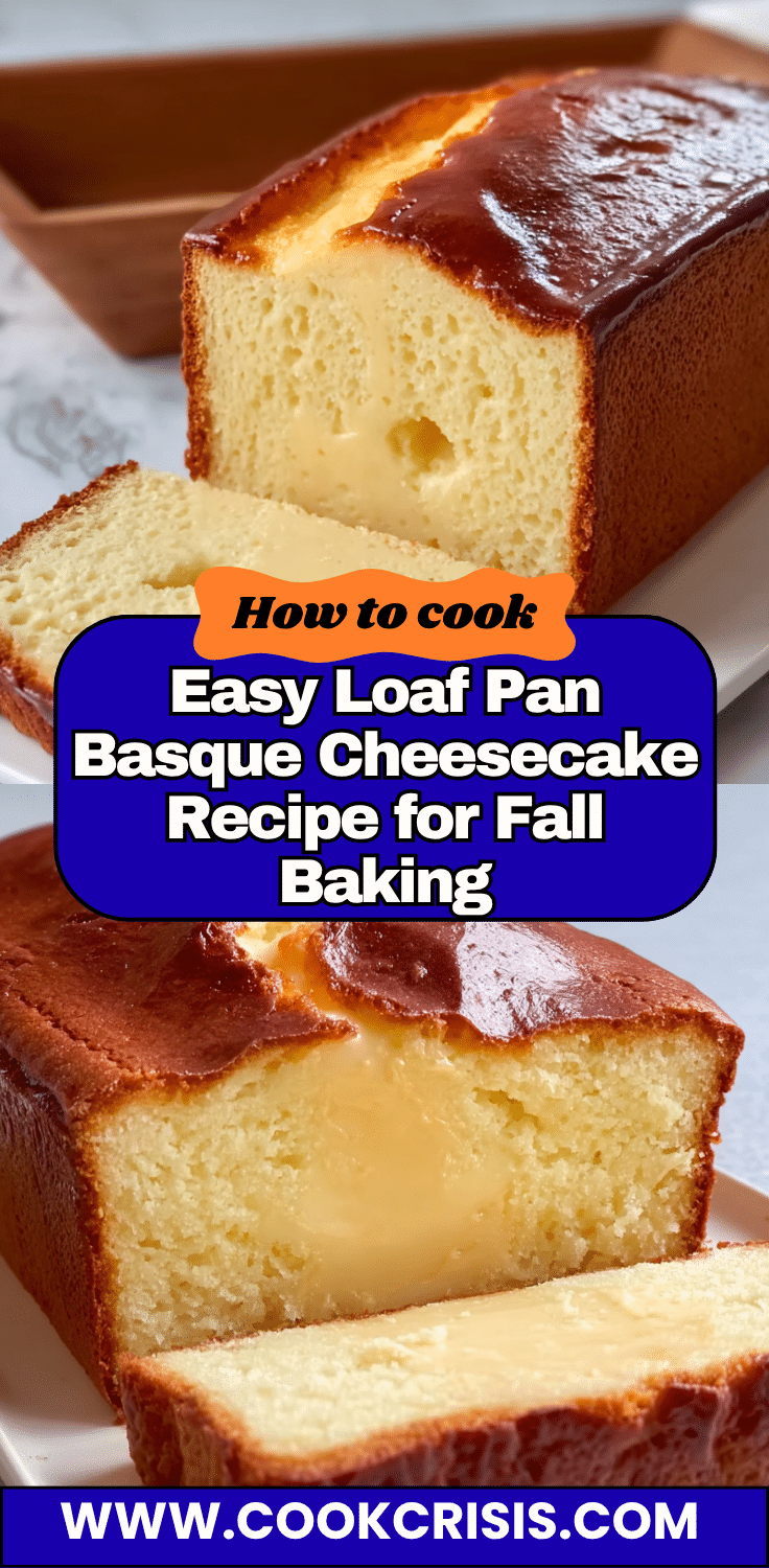 Loaf Pan Basque Cheesecake: Rich, Creamy & Caramelized Delight