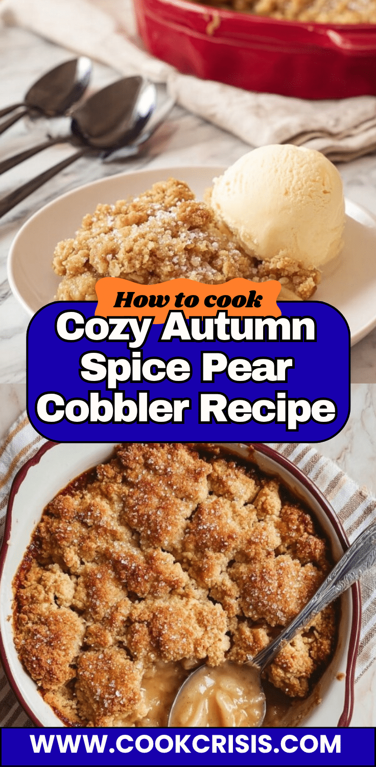 Autumn Spice Pear Cobbler: Warm & Cozy Fall Dessert